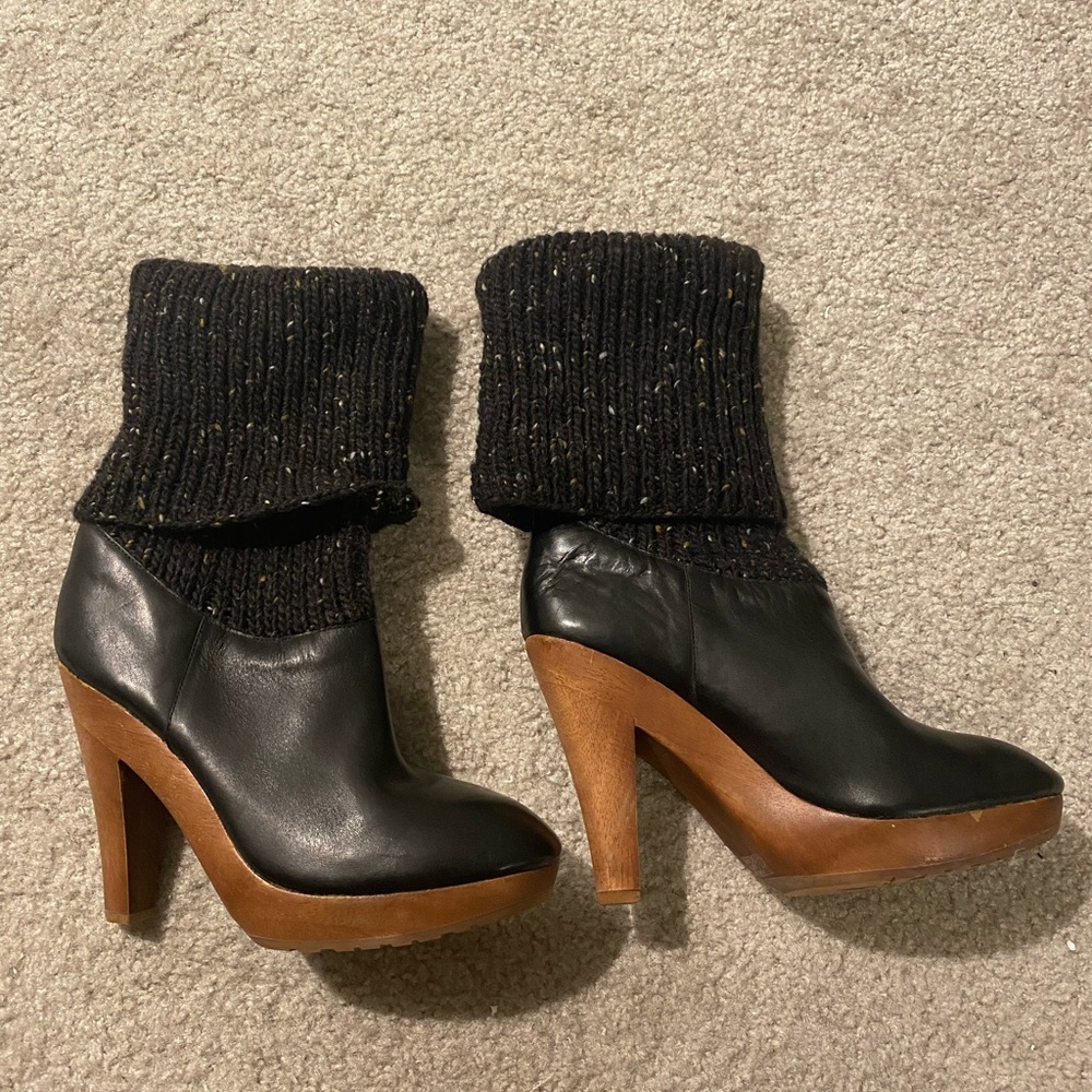 New Michael Kors Daze Black Shiny Calf/Knot Boots 10 … - Gem